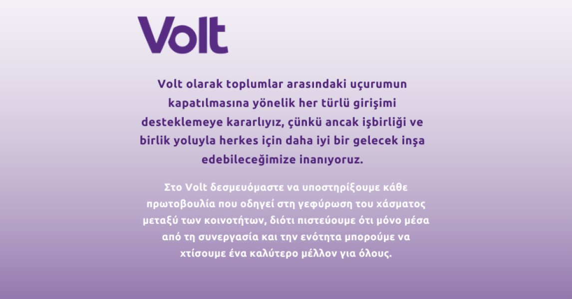 16 Ιανουαρίου 2025 - Υπέρ της περαιτέρω διάνοιξης οδοφραγμάτων – Volt Cyprus